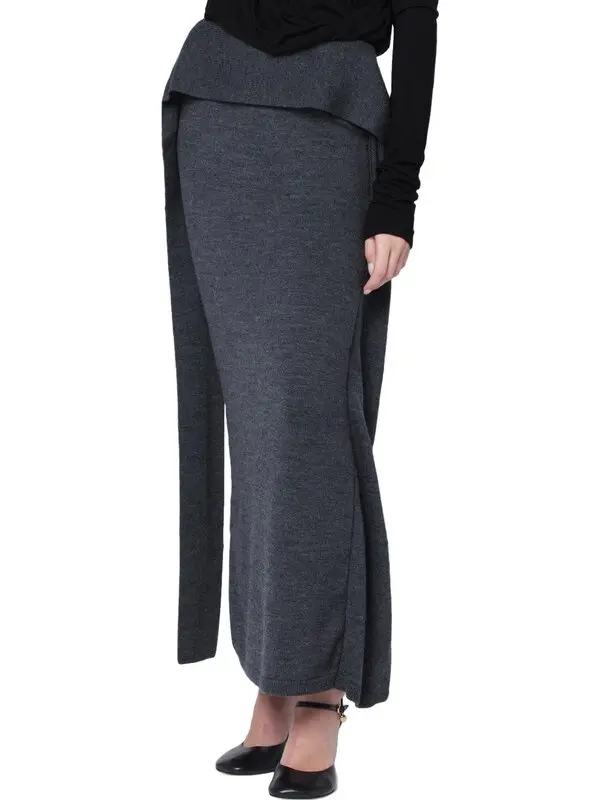 ENTIRE STUDIOS Long Wool Skirt - Gray