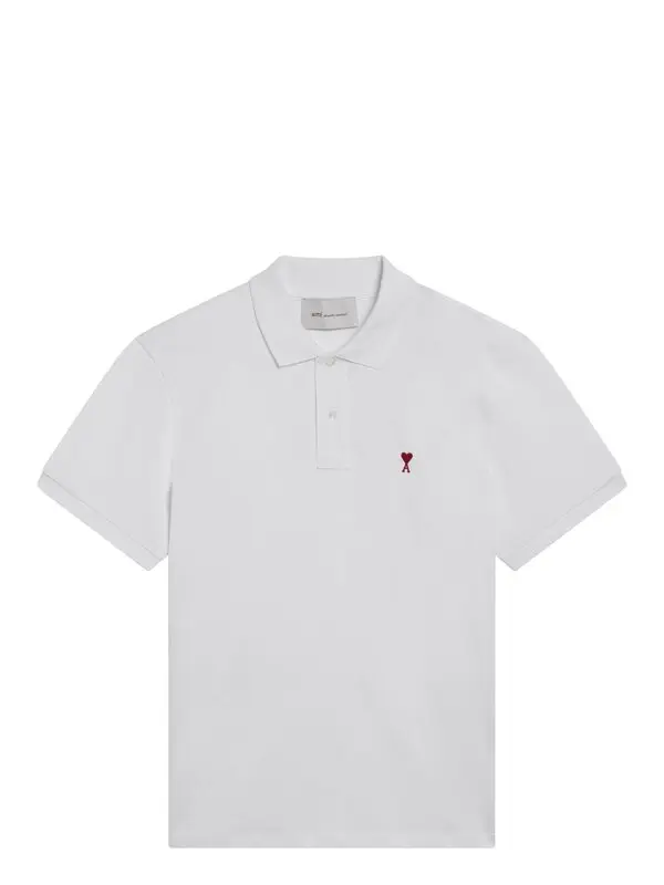 AMI Paris De Coeur Polo Shirt - White