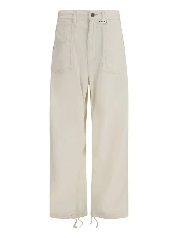 Mihara Yasuhiro Cut-out Pocket Denim Pants - White