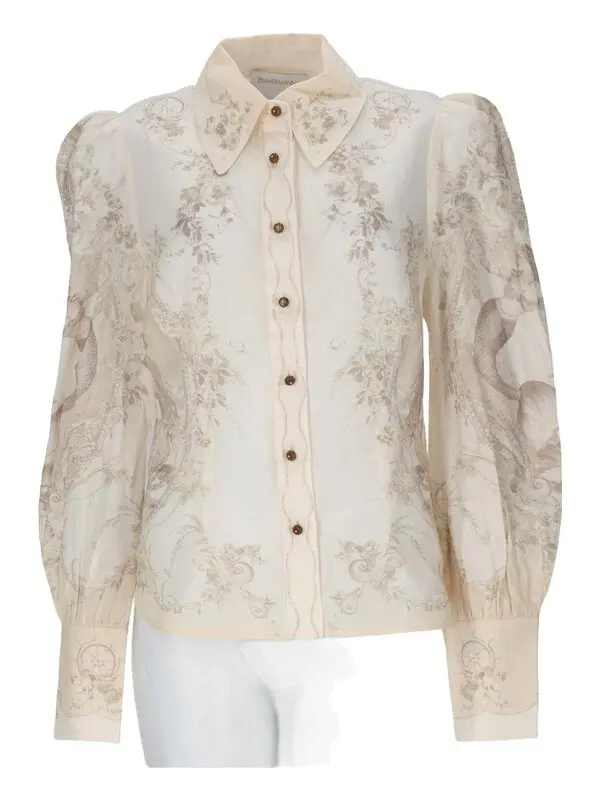 Zimmermann Wonderlust Shirt - Cream