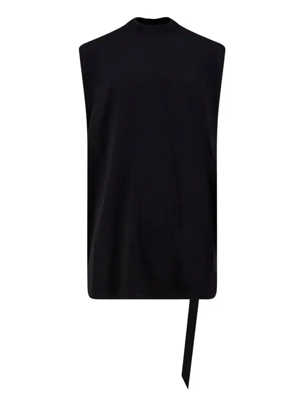 Rick Owens Cotton Crewneck Tank Top - Black
