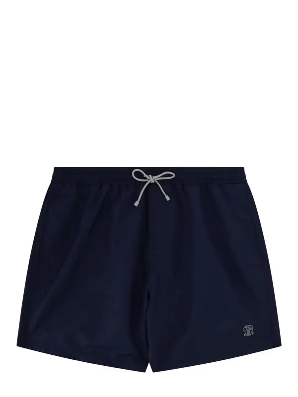 Brunello Cucinelli Logo Swim Shorts - Blue