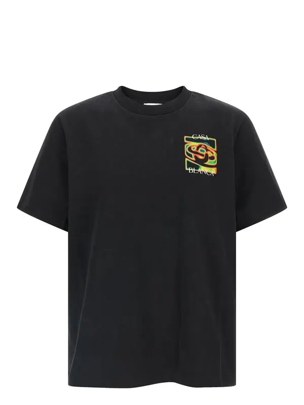 Casablanca Heat Map Logo' T-shirt - Black