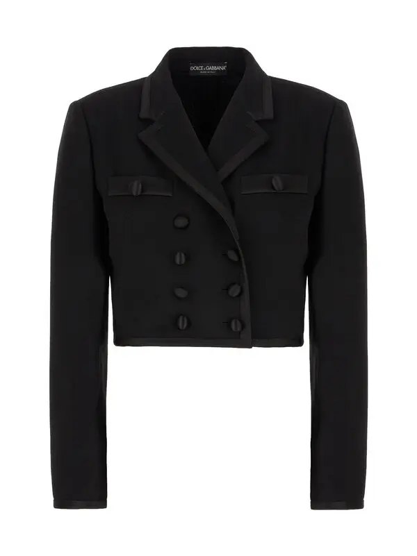 Dolce & Gabbana Cropped Double-breasted Blazer - Multicolor