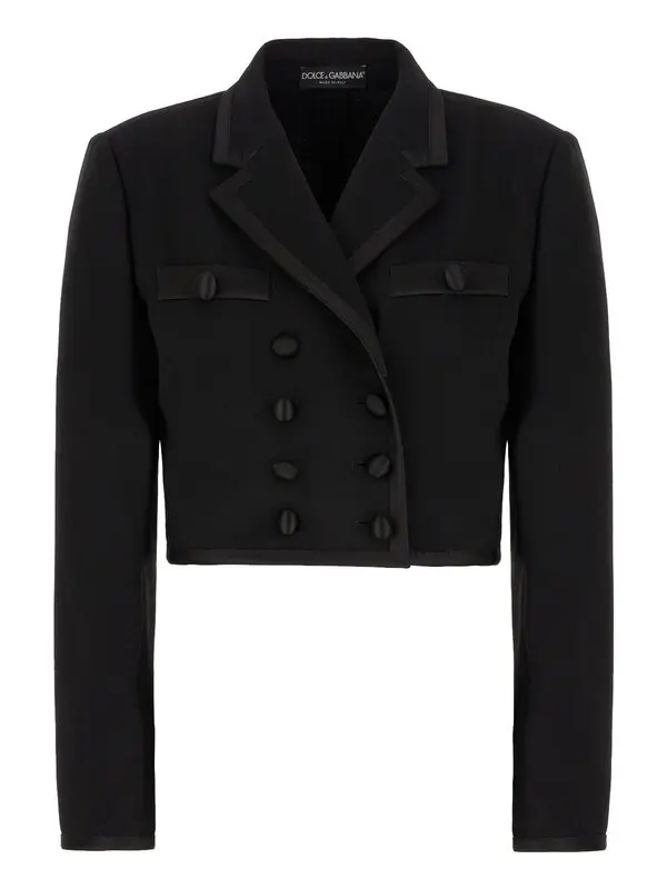 Dolce & Gabbana Cropped Double-breasted Blazer - Multicolor