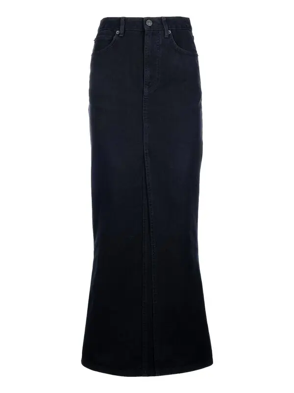 Balenciaga Long Denim Skirt - Multicolor