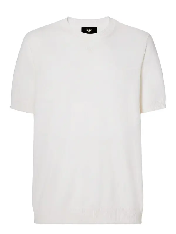 Fendi Cotton And Cashmere Crew Neck Sweater - Multicolor
