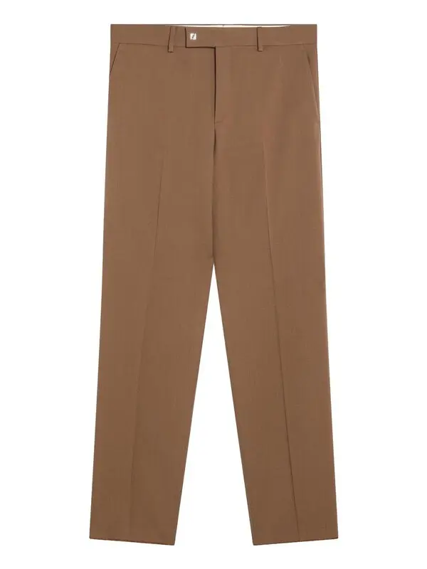 Fendi Wool Gabardine Trousers - Brown