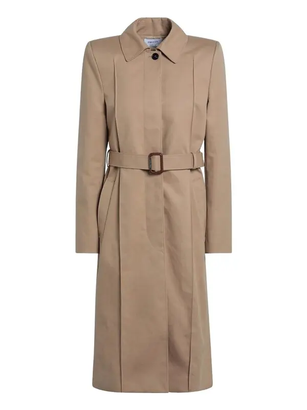 Alexander McQueen Beige Cotton Trench Coat - Cream