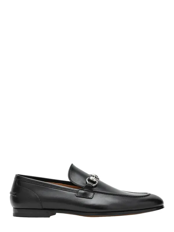 Gucci Leather Moccasin With Horsebit Detail - Black