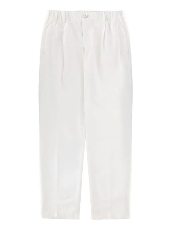 Herno Tailored Polyester Pants - White
