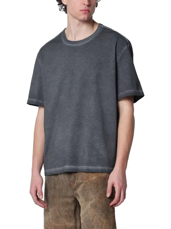 Séfr Mauro Washed-effect T-shirt In Organic Cotton - Black