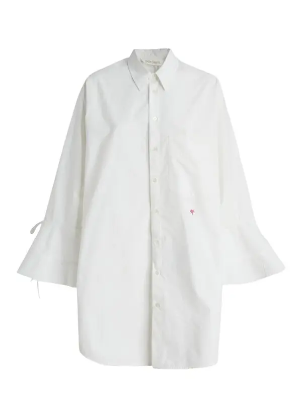 Palm Angels Tie Detailed Cotton Dress - Multicolor