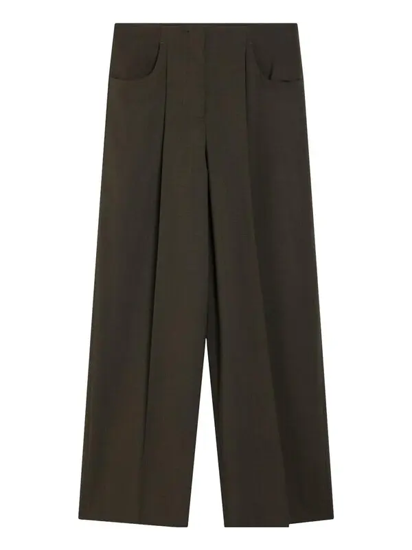 Fendi Wool And Mohair Trousers - Green