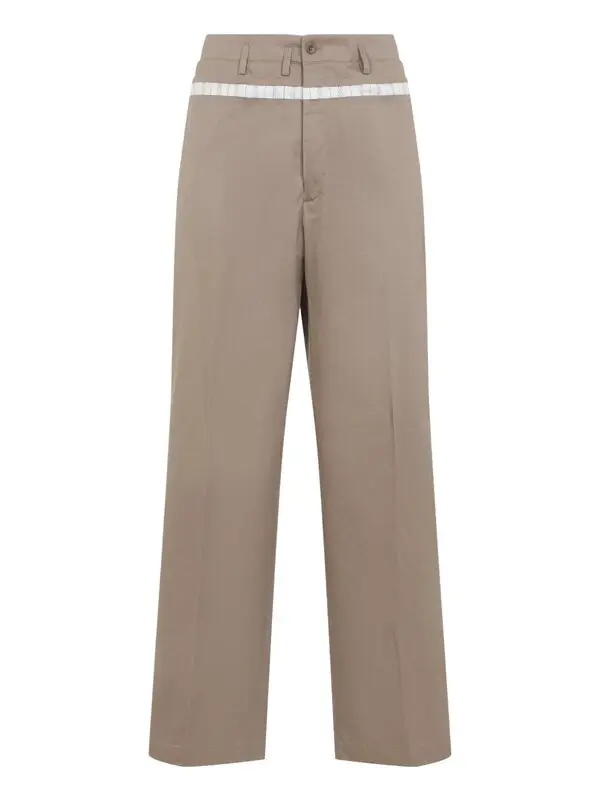 MAISON MARGIELA Beige Cotton Pants - Multicolor