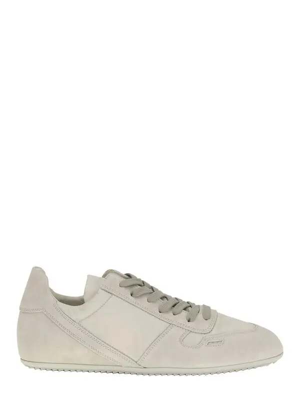 Rick Owens Fabric And Leather Lace-up Sneakers - Gray