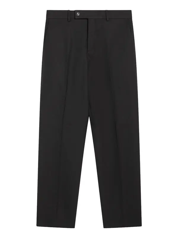 Fendi Wool Cigarette Trousers - Brown