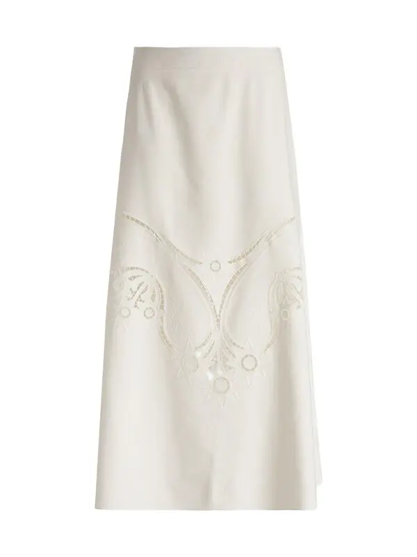 Chloé Embroidered A-line Skirt - Multicolor
