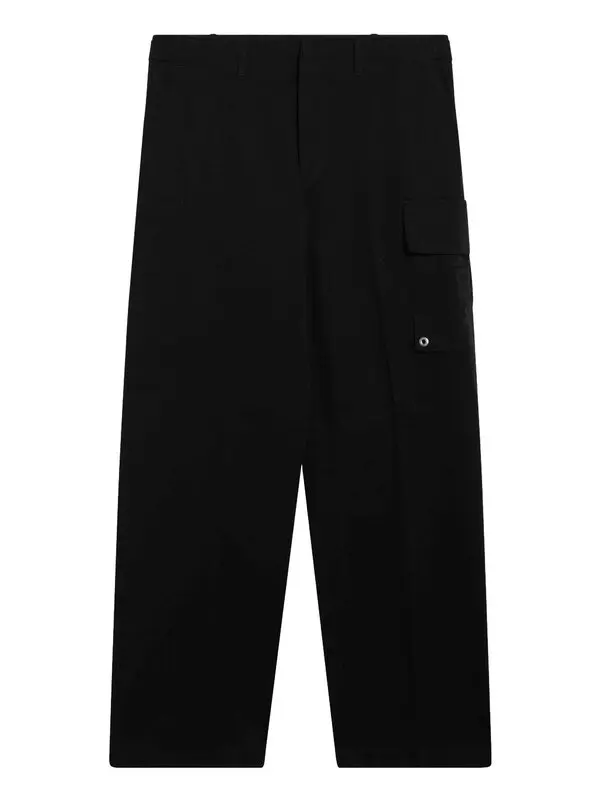 Fendi Gabardine Cargo Trousers - Black