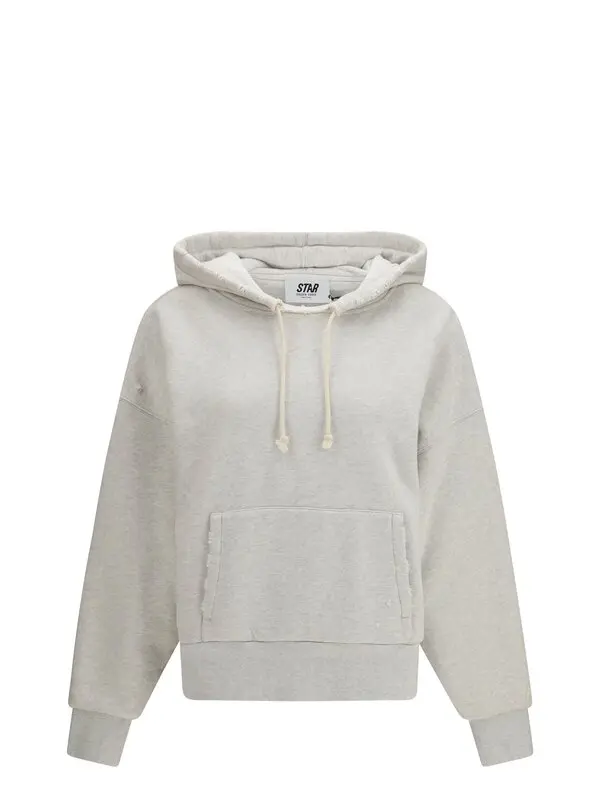 GOLDEN GOOSE Star Hooded Sweatshirt - Gray