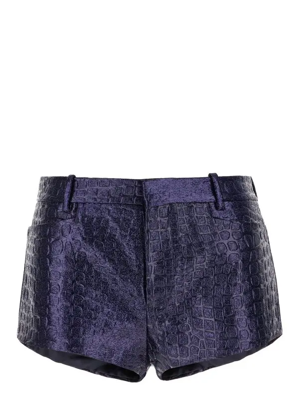 TOM FORD Textured Alligator Embossed Tailored Shorts - Multicolor
