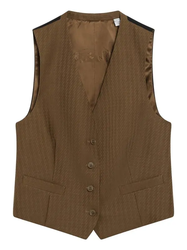 Burberry Wool And Mohair Vest - Brown