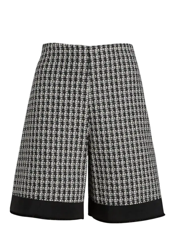 Moncler Tweed Shorts With Monogram Detail - Multicolor