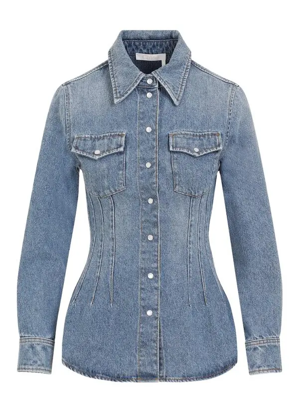 Chloé Button-up Denim Shirt - Blue