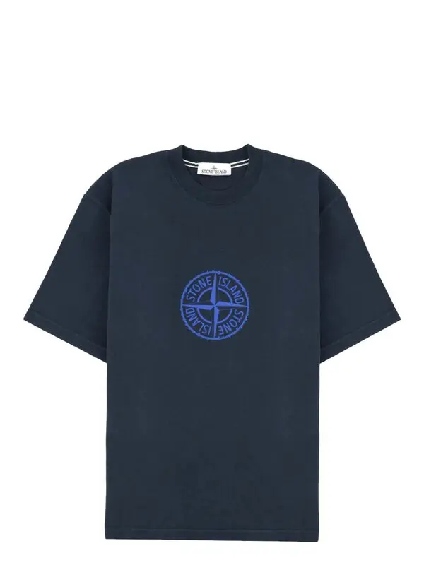 Stone Island T-shirt Con Logo - Blue