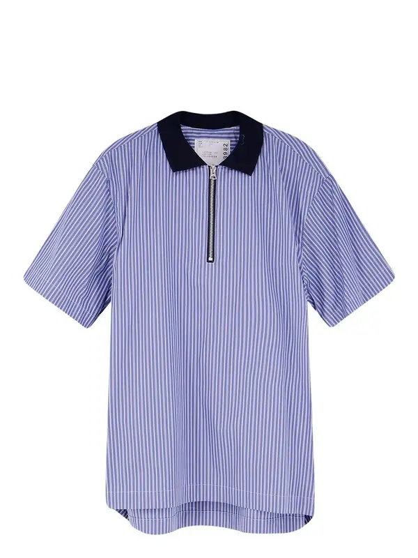 Sacai Striped Fabric Polo Shirt - Multicolor