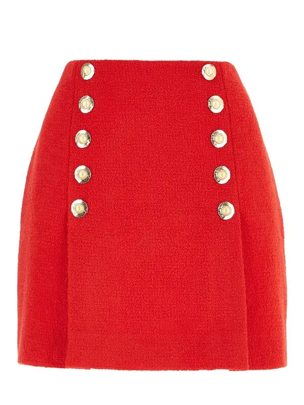 Balmain Double-breasted Button Embellished Skirt - Multicolor