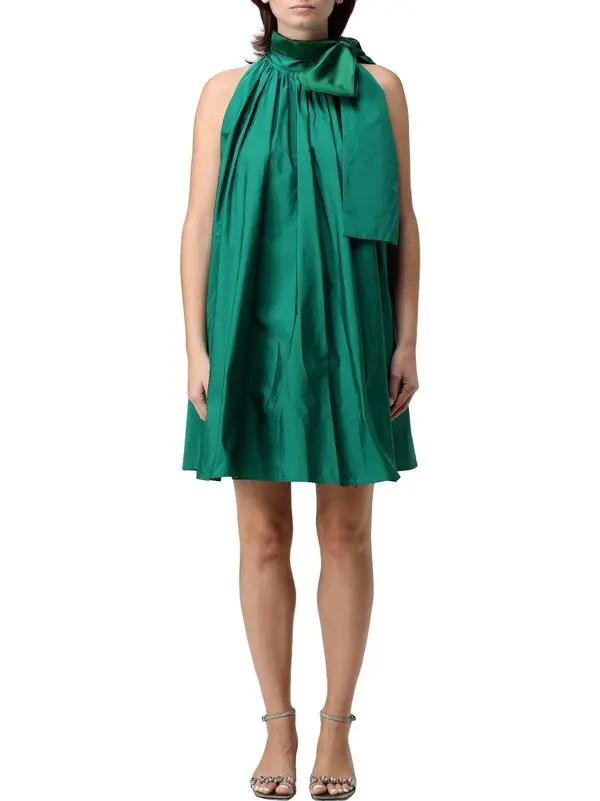 Max Mara Halter Neck Dress With Bow Detail - Green