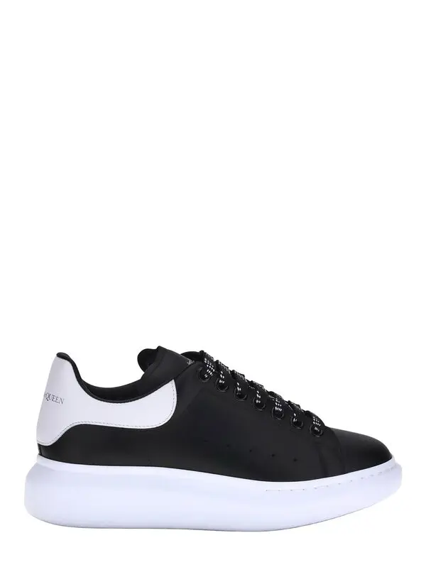 Alexander McQueen Leather Sneakers With Platform Sole - Black