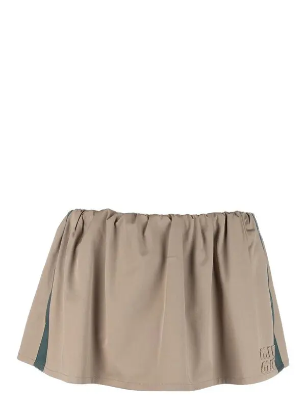 Miu Miu Gathered Skirt With Side Panel Detail - Multicolor
