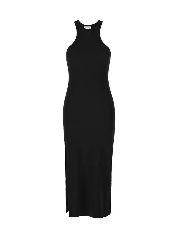 COURREGES Ribbed Dress With Embroidered Logo - Multicolor