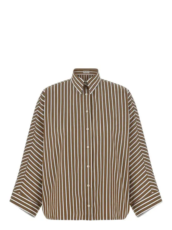Brunello Cucinelli Striped Cotton Shirt - Multicolor
