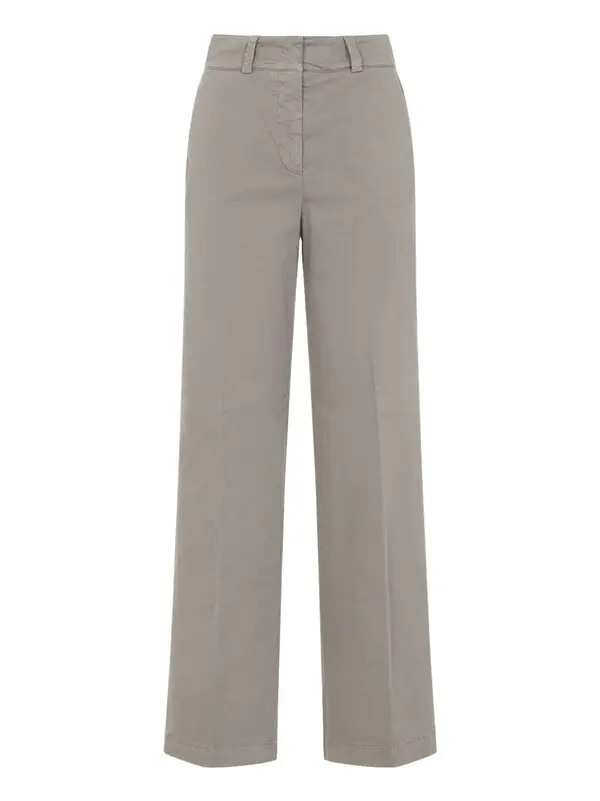 Peserico Gabardine Cotton Pants - Brown