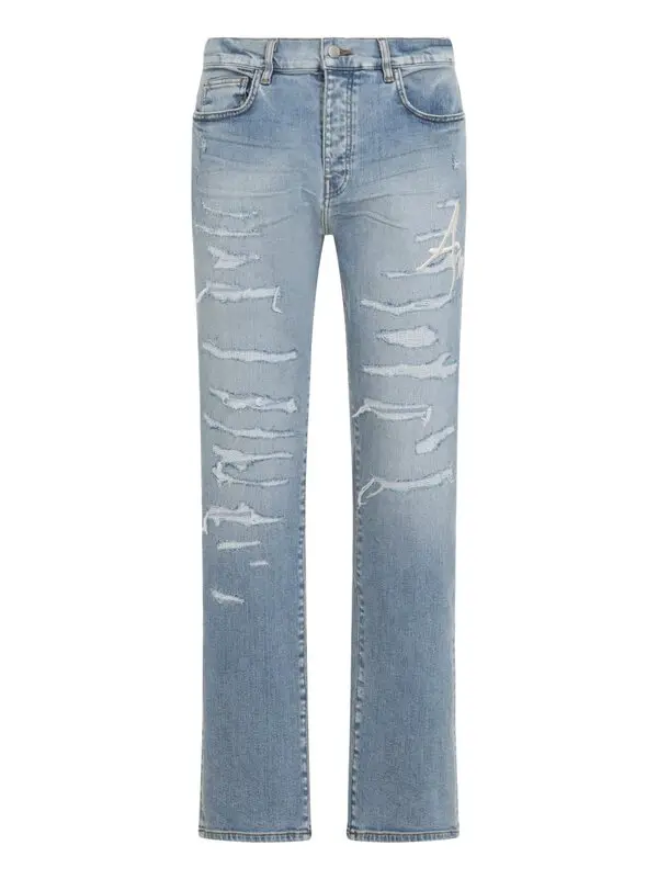 Amiri Repaired Slim Jeans - Blue