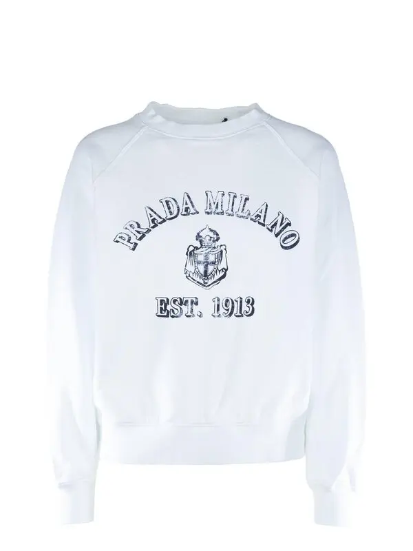 Prada Sweatshirt With Logo Detailing - Multicolor