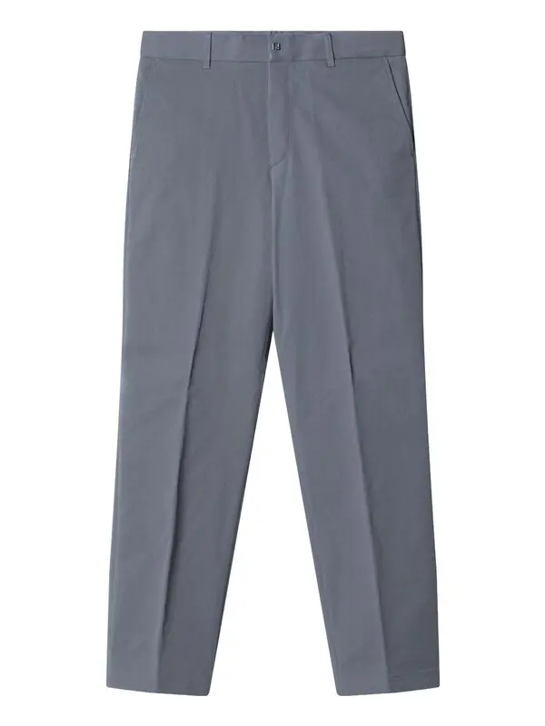 Fendi Gabardine Cigarette Trousers - Gray