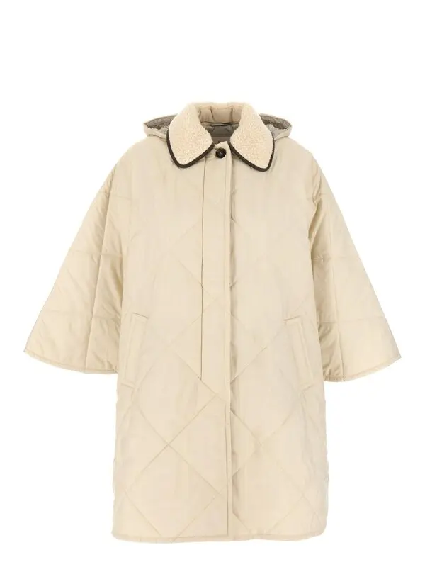 Brunello Cucinelli Quilted Relaxed Fit Jacket With Shawl Collar - Multicolor