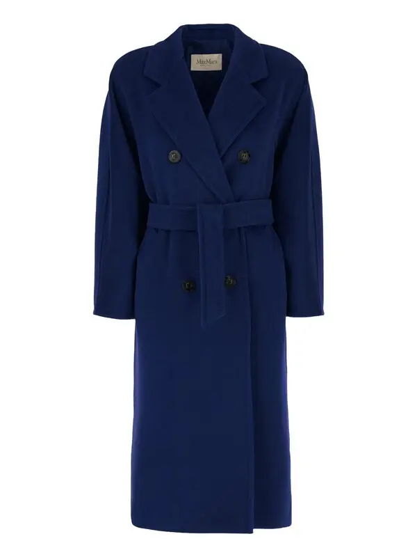Max Mara Double Breasted Belted Coat - Multicolor