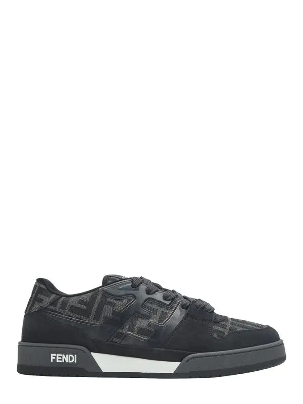 Fendi Ff Jacquard Match Sneakers - Gray
