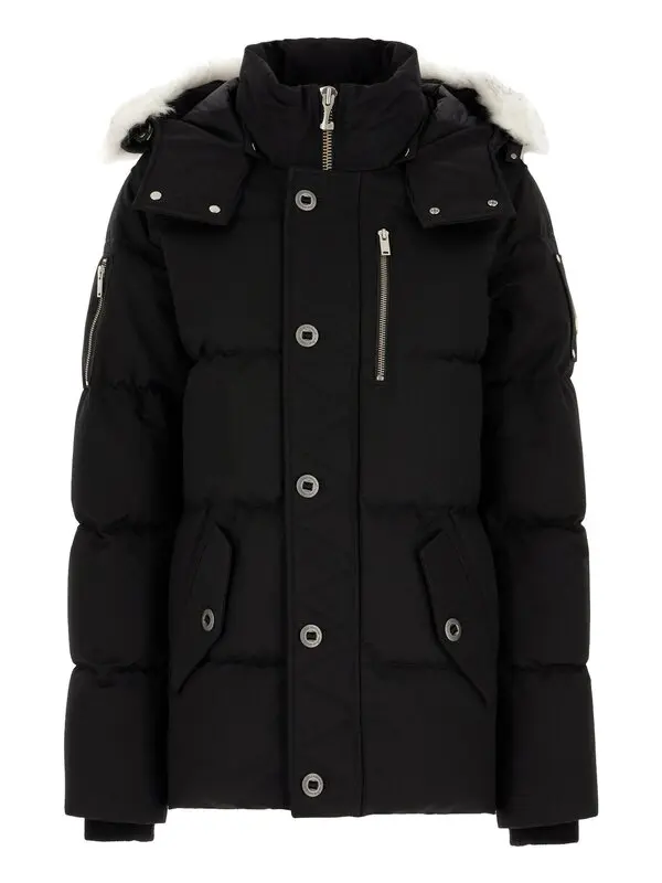 Moose Knuckles Padded Hooded Jacket With Fur Trim - Multicolor
