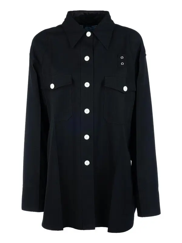 Prada Tailored Long Sleeve Button Detailed Coat - Multicolor