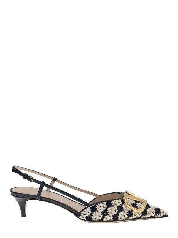 Valentino Garavani Vlogo Signature Crochet Slingback Pumps - Multicolor
