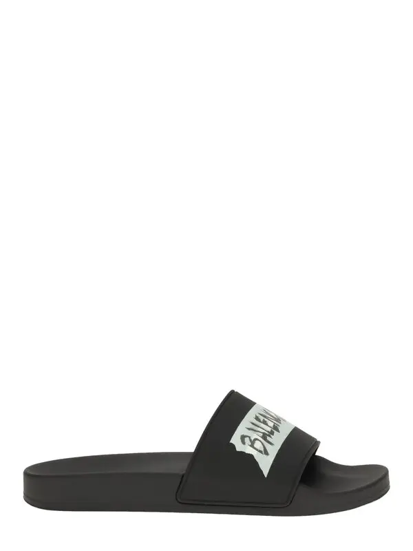 Balenciaga Slide Pool Slippers - Black
