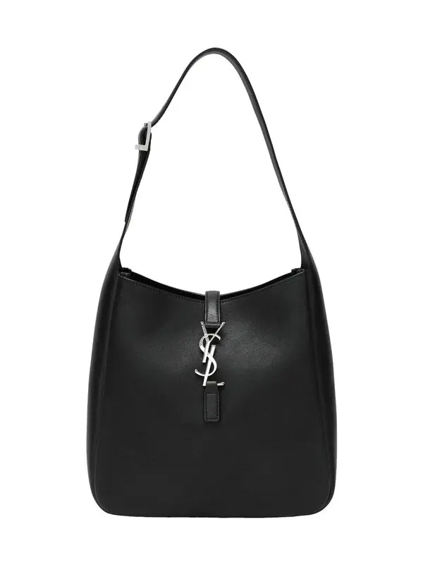 Saint Laurent Small Le 5 A 7 Leather Bag - Black
