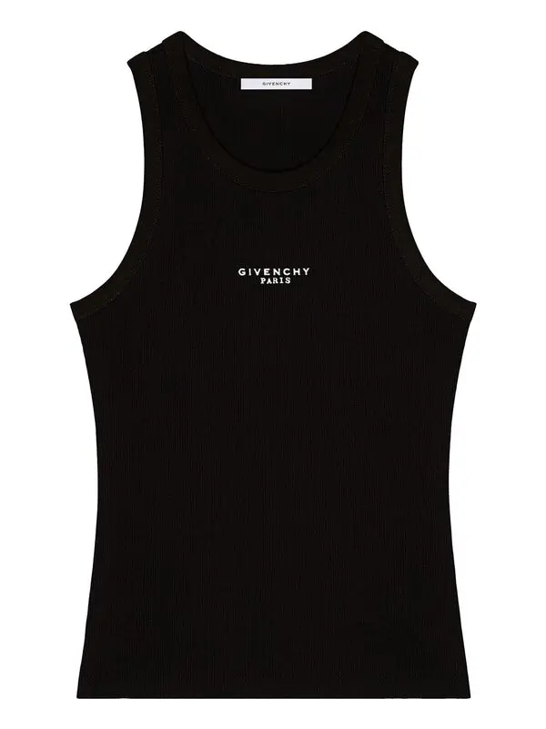 Givenchy Cotton Blend Tank Top - Black