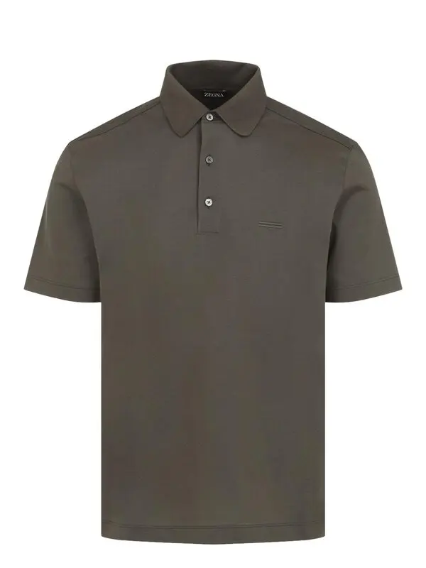 Zegna Cotton Polo - Gray